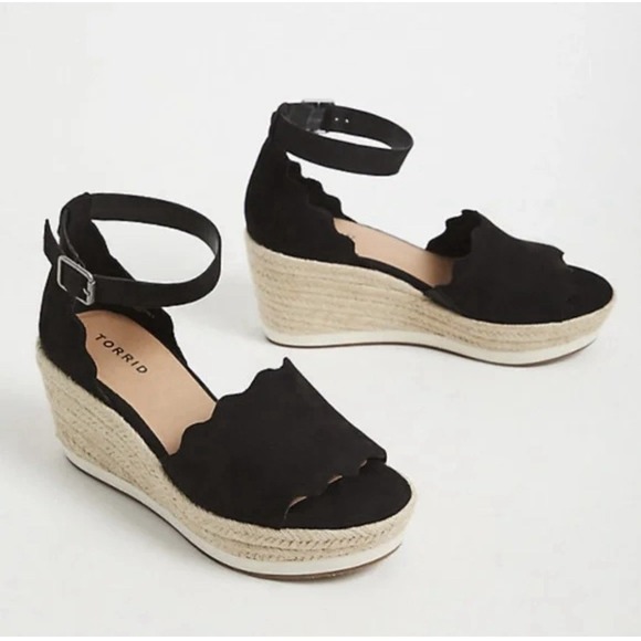 torrid | Shoes | Torrid Scalloped Espadrille Wedge Sandal Shoes Womens ...